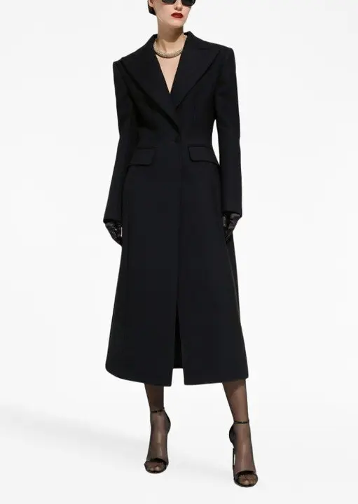 Dolce & Gabbana Dolce Gabbana Double-breasted Fitted Waist Long Coat