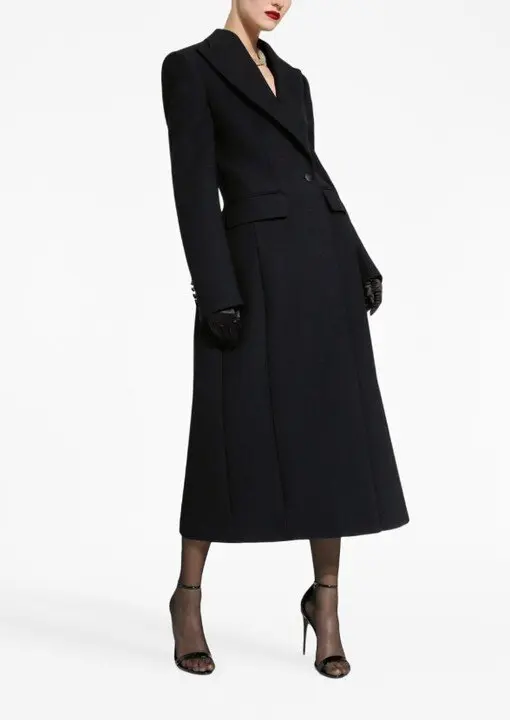 Dolce & Gabbana Dolce Gabbana Double-breasted Fitted Waist Long Coat