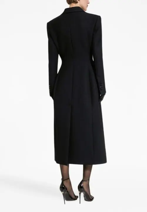 Dolce & Gabbana Dolce Gabbana Double-breasted Fitted Waist Long Coat