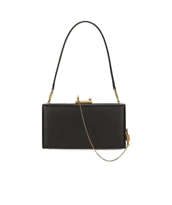 Dolce & Gabbana Dolce Gabbana Eva Chain Detailed Clutch Bag - Black