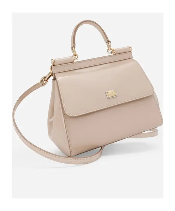 Dolce & Gabbana Dolce Gabbana Polished Small Sicily Bag - Nude