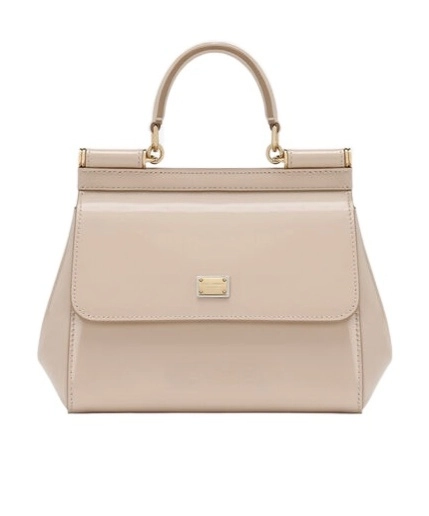 Dolce & Gabbana Dolce Gabbana Polished Small Sicily Bag - Nude