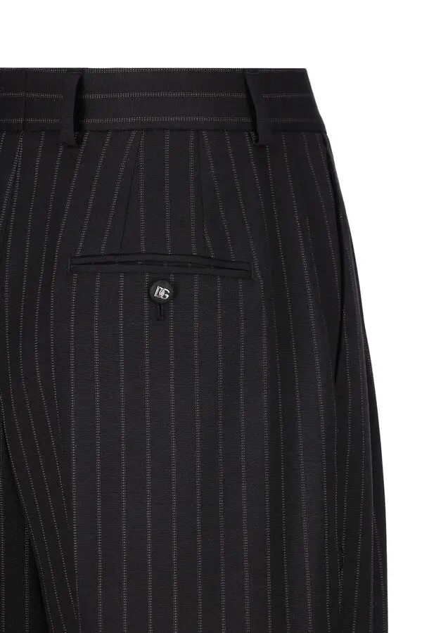 Dolce & Gabbana Stripe Pattern Casual Pants