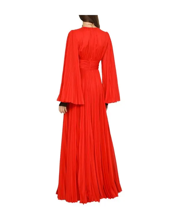 Dolce & Gabbana Slit-sleeved Pleated Gown