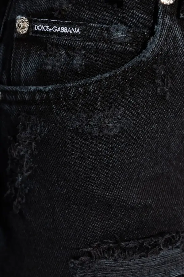 Dolce & Gabbana Dolce Gabbana High-waist Distressed Jeans