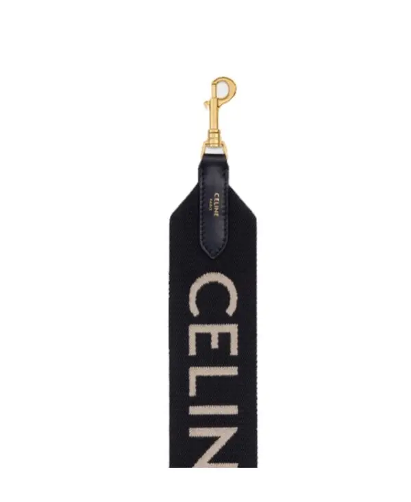 Celine Long Strap In Wool With Jacquard
