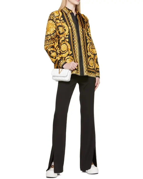 Versace Baroque Pattern Long Sleeved Shirt