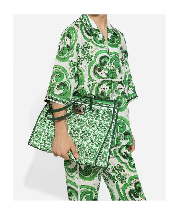 Dolce & Gabbana Dolce Gabbana Majolica Printed Large Shopper Bag