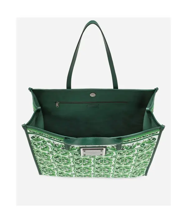 Dolce & Gabbana Dolce Gabbana Majolica Printed Large Shopper Bag