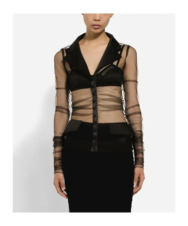 Dolce & Gabbana Dolce Gabbana Semi-sheer Tulle Blouse