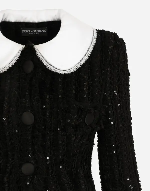 Dolce & Gabbana Sequinned Tweed Jacket