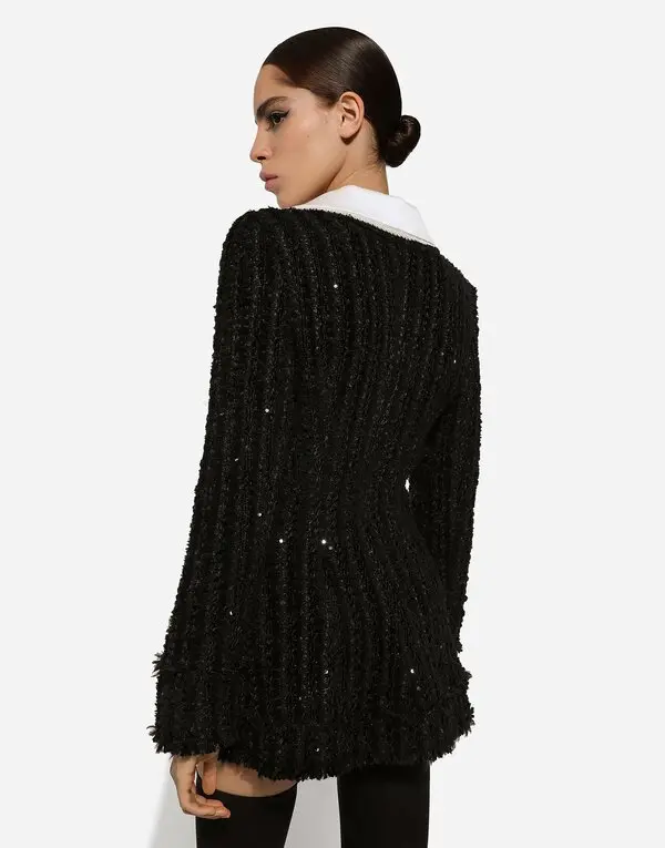 Dolce & Gabbana Sequinned Tweed Jacket