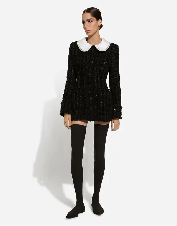Dolce & Gabbana Sequinned Tweed Jacket