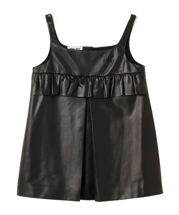 Miu Miu Nappa Leather Mini-dress