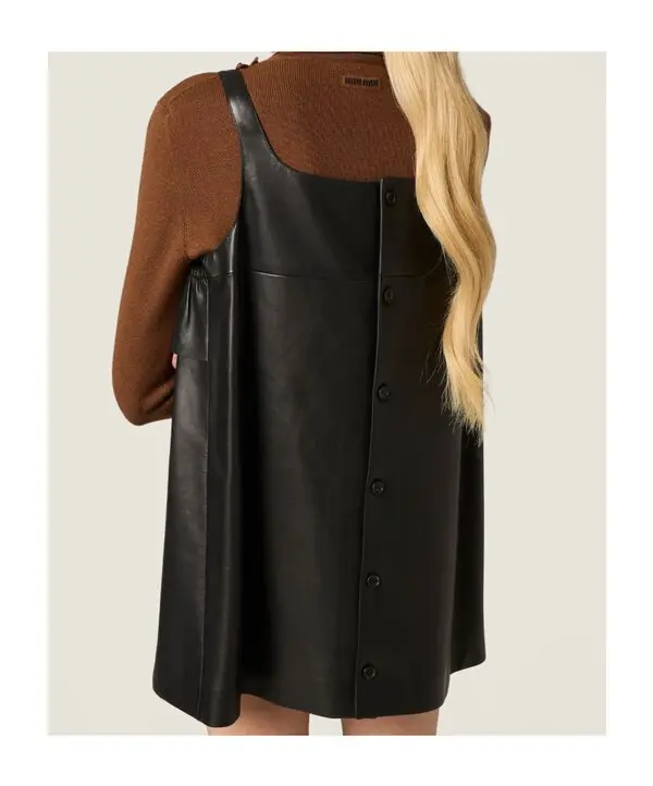 Miu Miu Nappa Leather Mini-dress