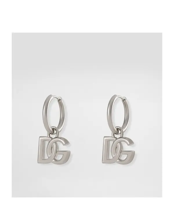 Dolce & Gabbana Dolce Gabbana Dg Logo Pendant Hoop Earrings