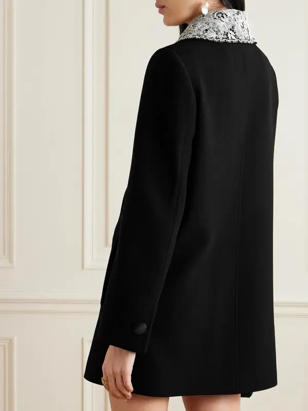 Dolce & Gabbana Bib-collar Virgin Wool-blend Minidress