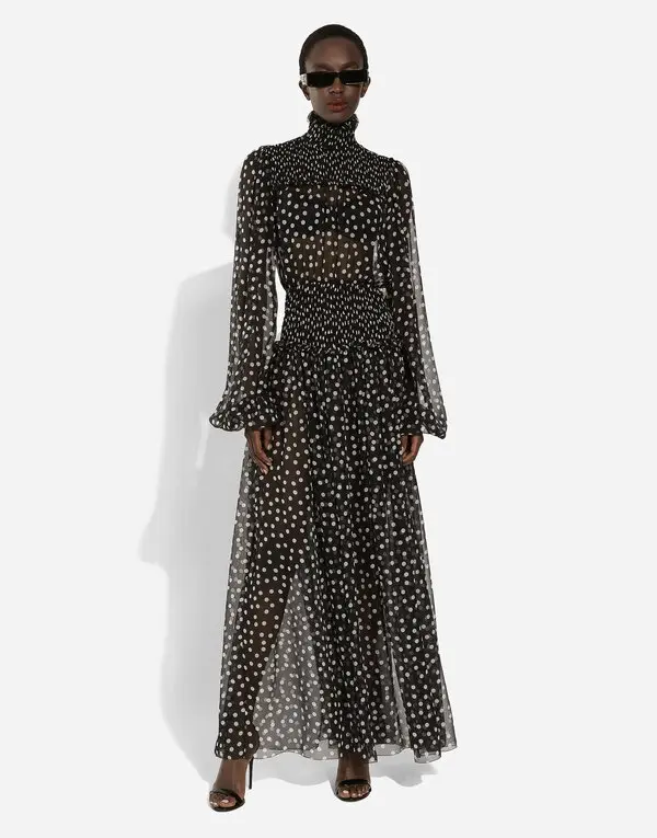 Dolce & Gabbana Polka Dot-print Silk Dress