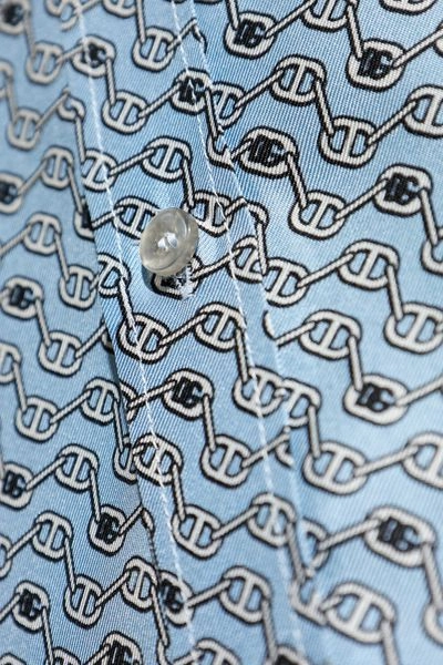 Dolce & Gabbana Dolce Gabbana Tie Printed Martini-fit Shirt - Blue