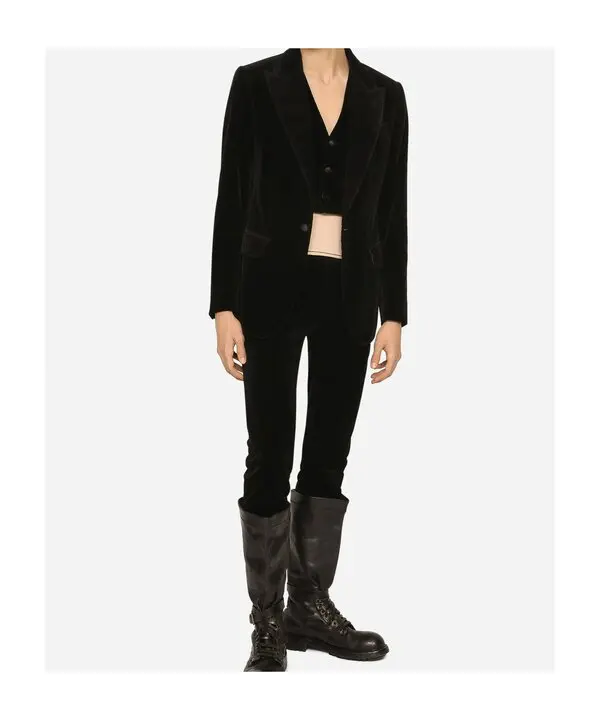 Dolce & Gabbana Single-breasted 3 Piece Velvet Suit