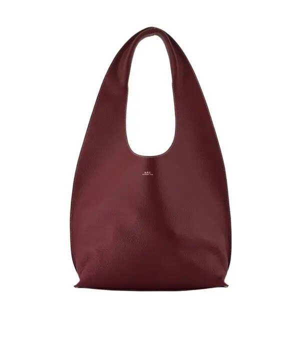 A.p.c. Grainy Leather Shoulder Bag - Red