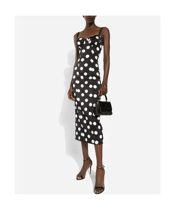 Dolce & Gabbana Dolce Gabbana Polka Dot Printed Sleeveless Dress