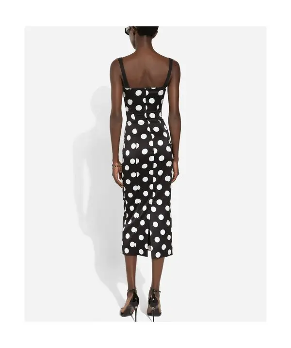 Dolce & Gabbana Dolce Gabbana Polka Dot Printed Sleeveless Dress
