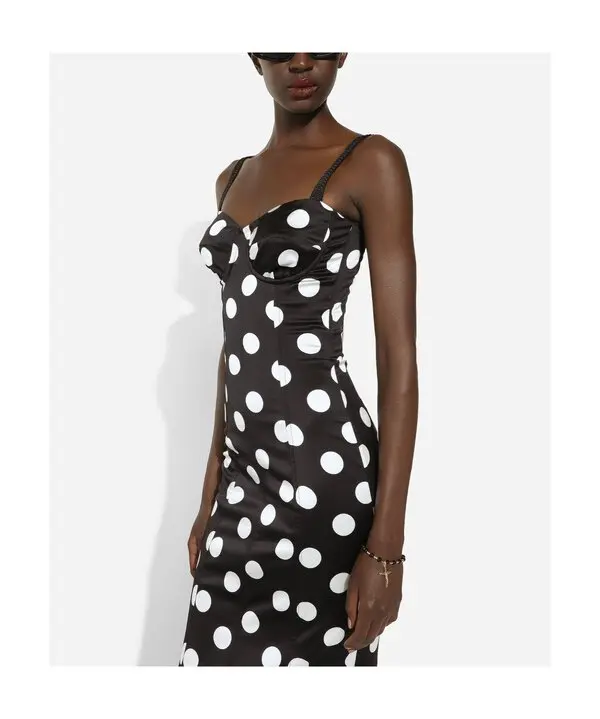 Dolce & Gabbana Dolce Gabbana Polka Dot Printed Sleeveless Dress