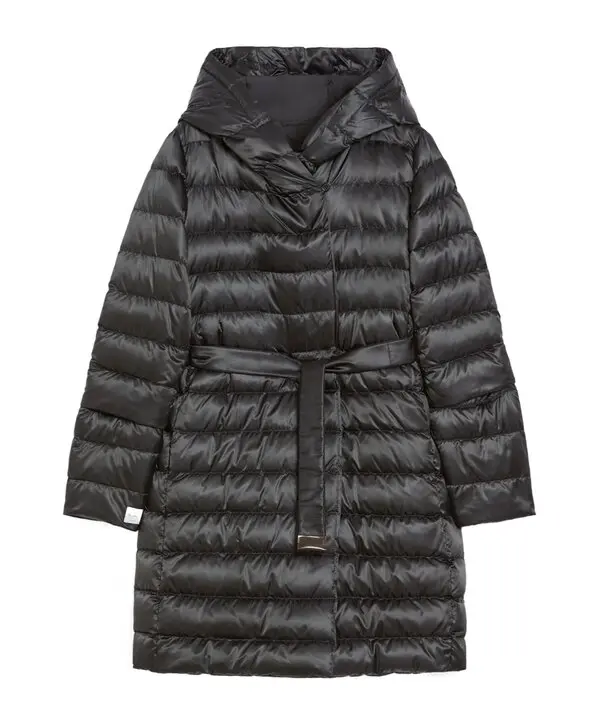 Max Mara Novef Quilted Coat - Black