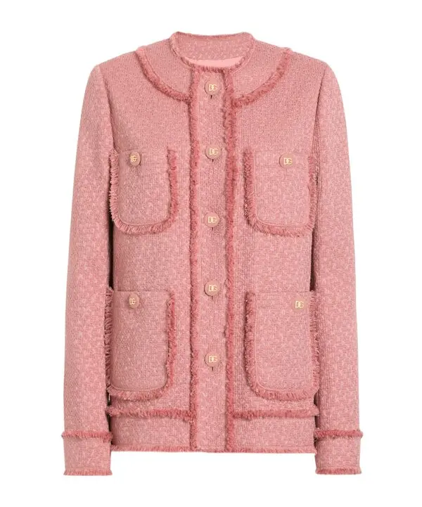 Dolce & Gabbana Dolce Gabbana Single-breasted Raschel Tweed Jacket
