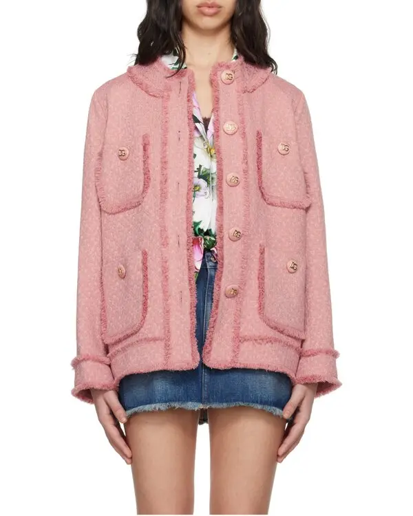 Dolce & Gabbana Dolce Gabbana Single-breasted Raschel Tweed Jacket
