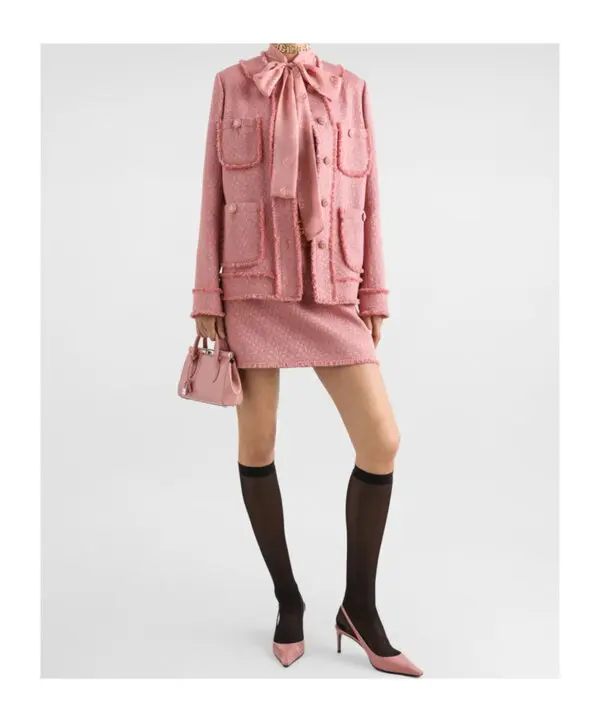 Dolce & Gabbana Dolce Gabbana Single-breasted Raschel Tweed Jacket