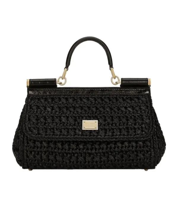 Dolce & Gabbana Sicily Interwoven Mini Bag - Black