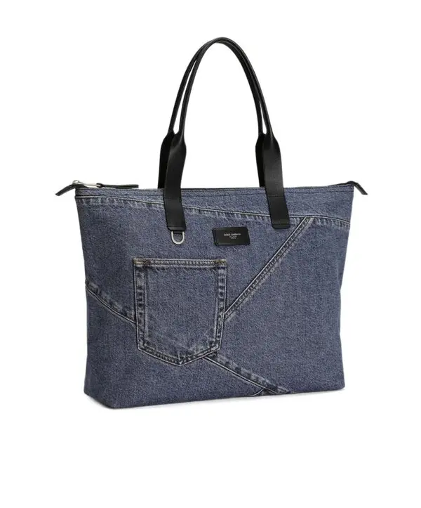 Dolce & Gabbana Medium Quilted Denim Shopping Bag