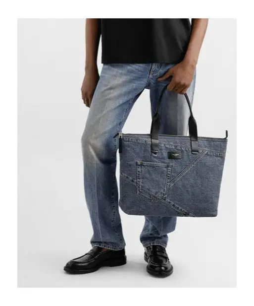 Dolce & Gabbana Medium Quilted Denim Shopping Bag