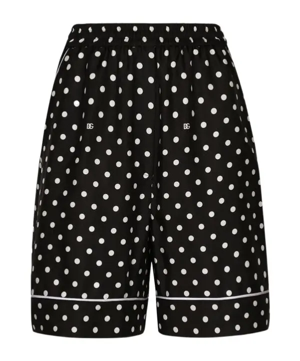 Dolce & Gabbana Dolce Gabbana Polka-dot Printed Pajama Shorts