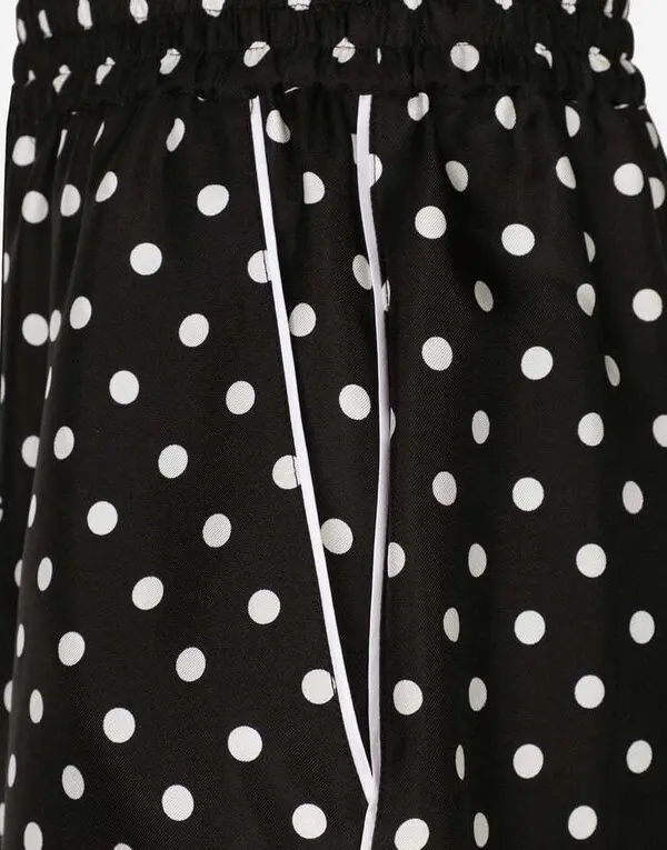 Dolce & Gabbana Dolce Gabbana Polka-dot Printed Pajama Shorts
