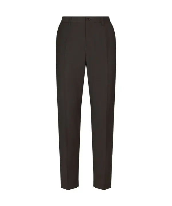 Dolce & Gabbana Dg Essentials Logo-embroidered Trousers - Grey