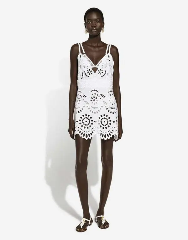Dolce & Gabbana Dolce Gabbana Cut-out Detailed Mini Strap Dress