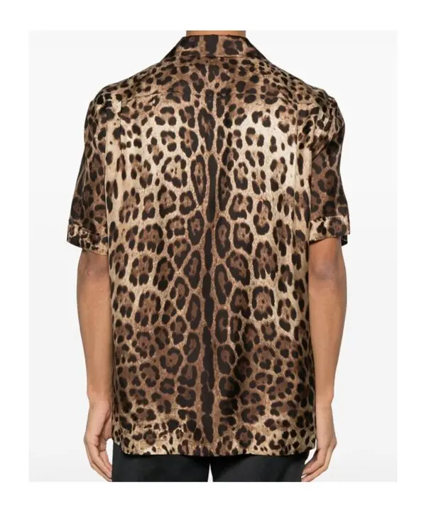Dolce & Gabbana Dolce Gabbana Leopard Printed Bowling Shirt
