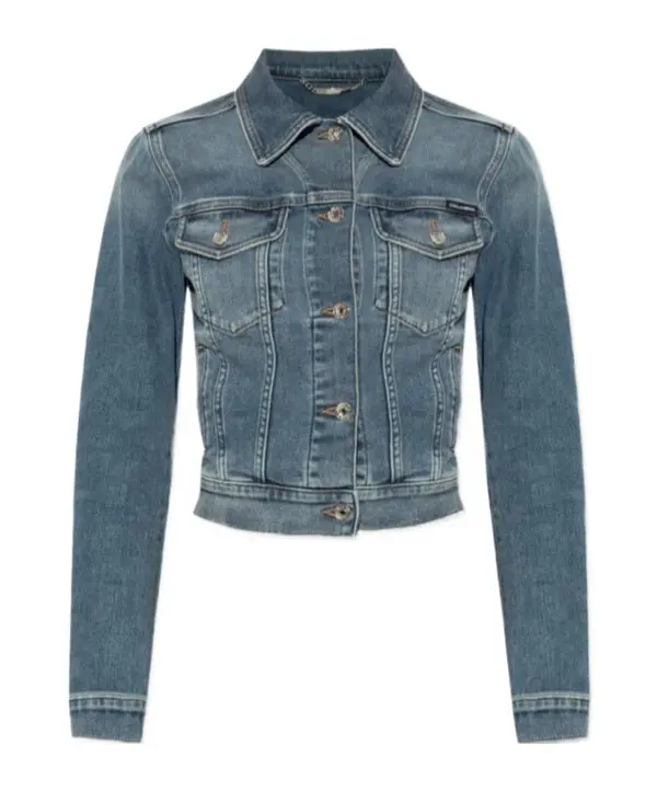 Dolce & Gabbana Dolce Gabbana Logo Plaque Denim Jacket
