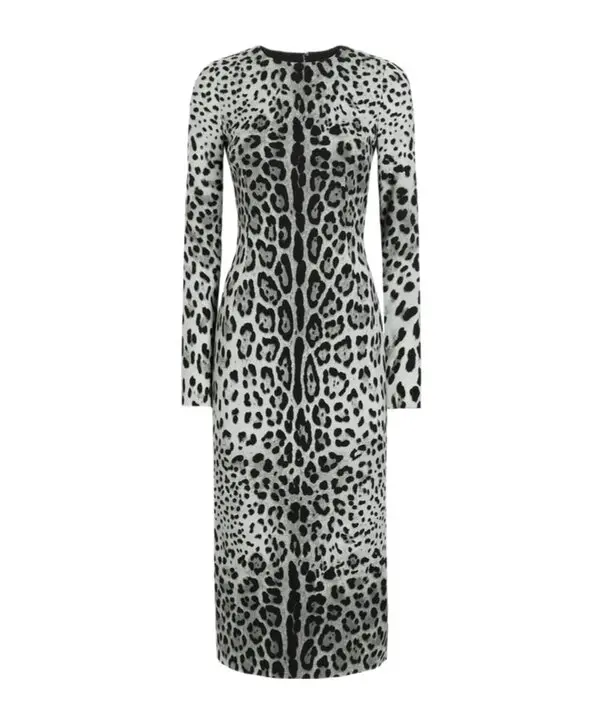 Dolce & Gabbana Dolce Gabbana Animal Printed Midi Dress