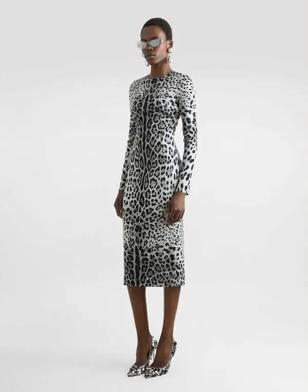 Dolce & Gabbana Dolce Gabbana Animal Printed Midi Dress