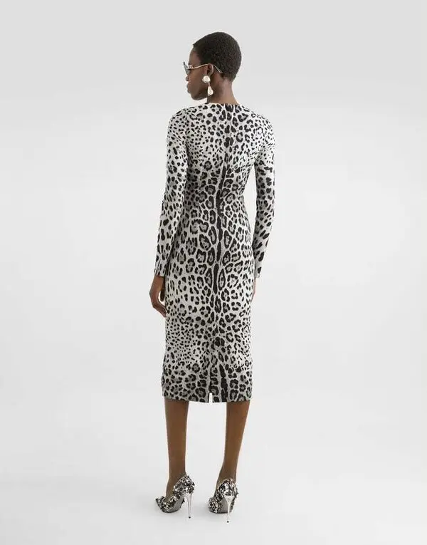 Dolce & Gabbana Dolce Gabbana Animal Printed Midi Dress