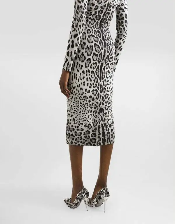 Dolce & Gabbana Dolce Gabbana Animal Printed Midi Dress