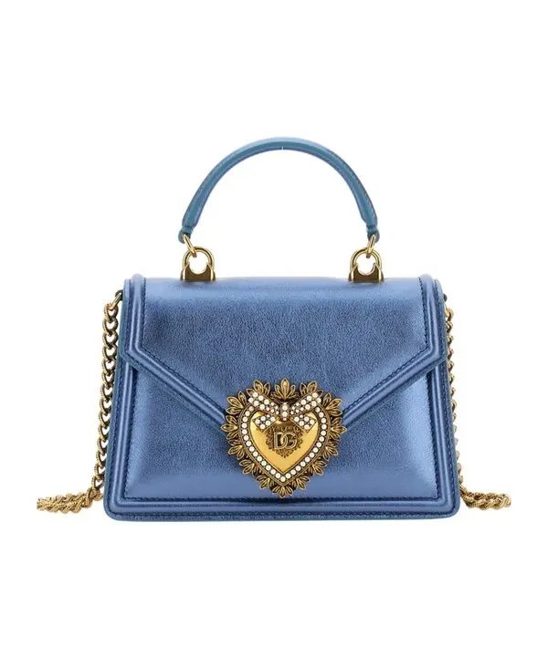Dolce & Gabbana Dolce Gabbana Devotion Foldover Top Tote Bag - Blue