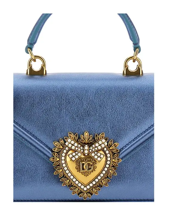 Dolce & Gabbana Dolce Gabbana Devotion Foldover Top Tote Bag - Blue