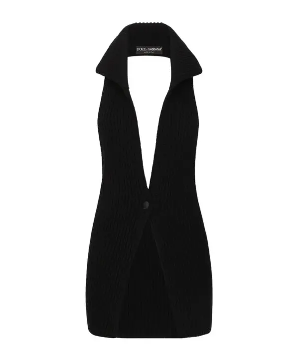 Dolce & Gabbana Fisherman's Rib-knit Wool Vest