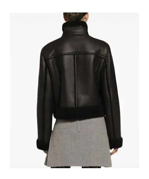 Dolce & Gabbana Dolce Gabbana High Neck Shearling Jacket