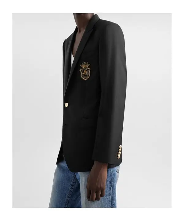 Dolce & Gabbana Dolce Gabbana Heraldic Patch Single-breasted Jacket